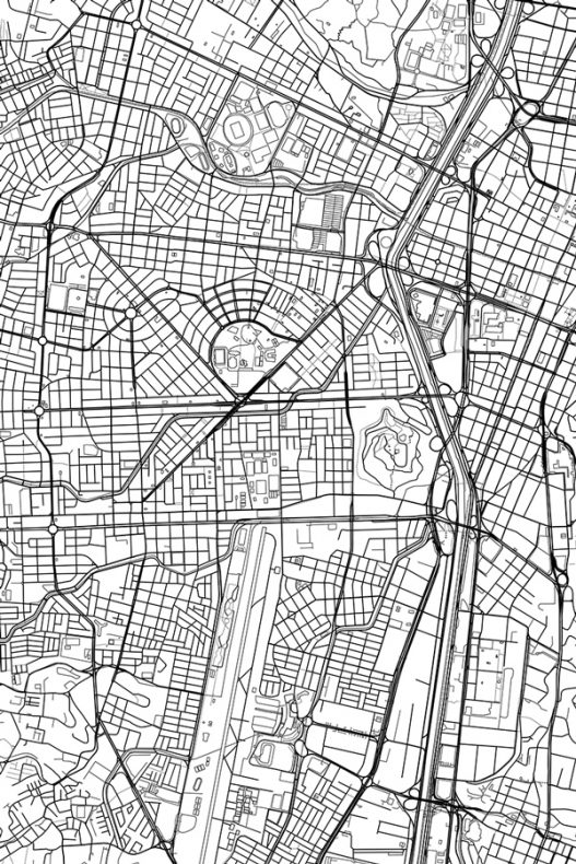 Cuadro Mapa de Medellín | Blanco | BAÚL VINTAGE POSTERS