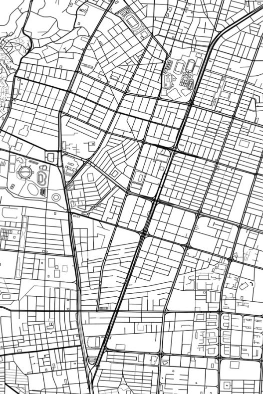 Cuadro Mapa de Cali | Blanco | BAÚL VINTAGE POSTERS