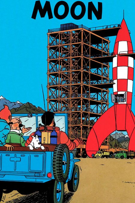 Cuadro Poster Tintin Destination Moon