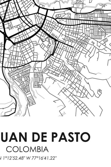 Cuadro Mapa de Pasto | BAÚL VINTAGE POSTERS