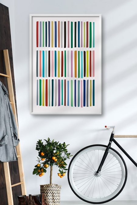 Cuadro Líneas Multicolores | Arte Escandinavo