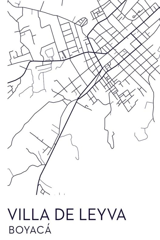 Cuadro Mapa de Villa de Leyva, Boyacá | BAÚL VINTAGE POSTERS