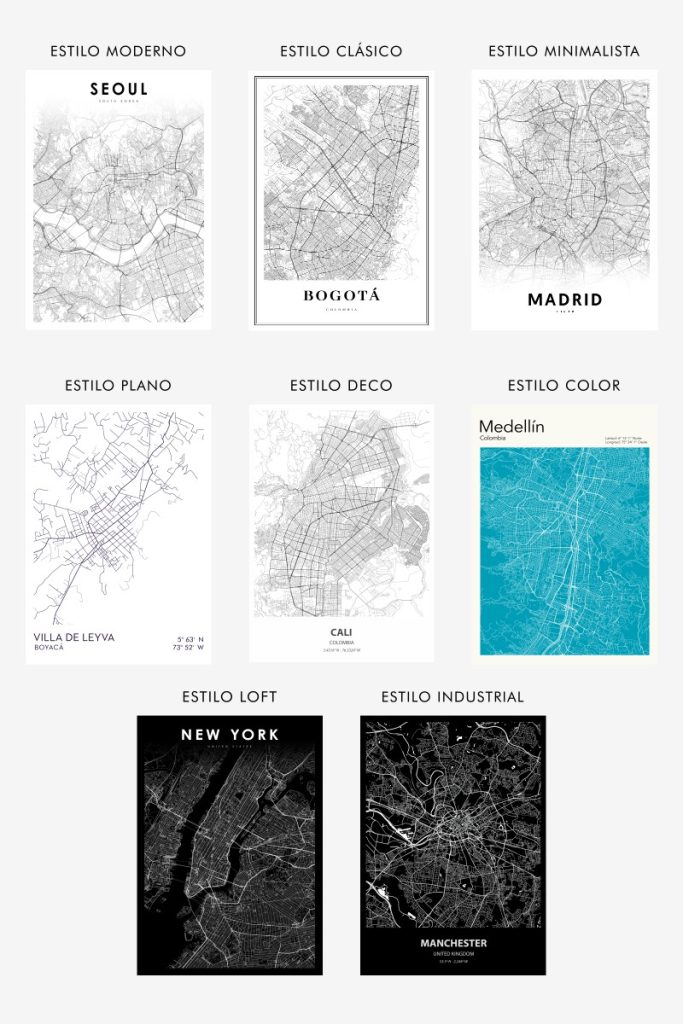 Mapa de Ciudad | Personalizado | BAÚL VINTAGE POSTERS